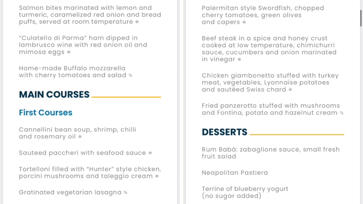 Everything I Ate on my Costa Cruise (Photos and Menus) – Food Review ...