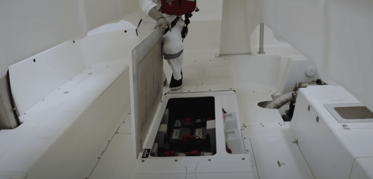 Inside a Cruise Ship Lifeboat (Crew Tour) - Emergency Food, Engine ...